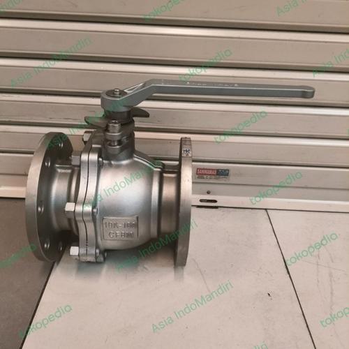 Jual Ball Valve Flange JIS 10K 3" inch DN80 Stainless SS316 CF8M ...