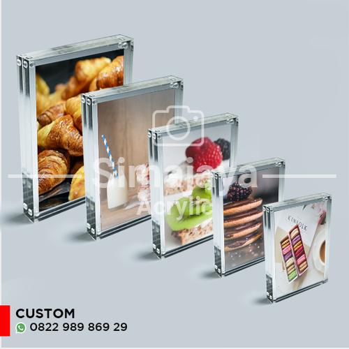 Jual Bingkai Foto Akrilik Magnet / Bingkai Foto Acrylic tebal 5mm 2R-8R ...