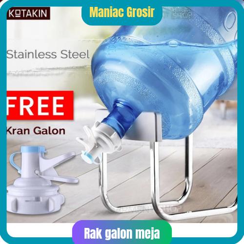 Jual Rak tempat galon air minum air meja portable praktis anti tumpah ...