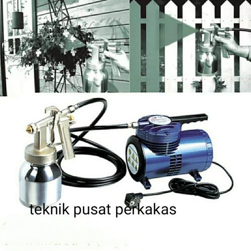 Jual Kompresor Mini listrik Portable Air Compressor Spray Gun kit ...