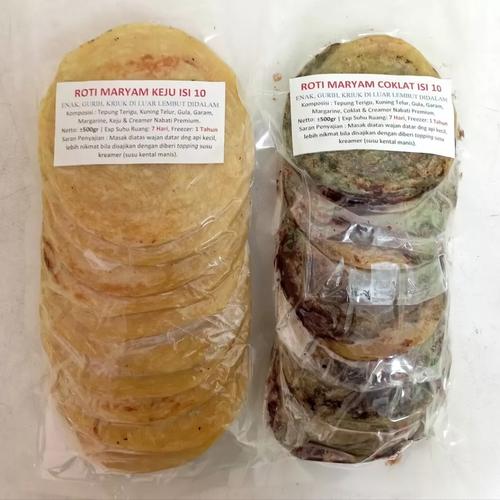 Jual Roti Maryam Original, Coklat Dan Keju Isi 10 Frozen Beku Cane ...
