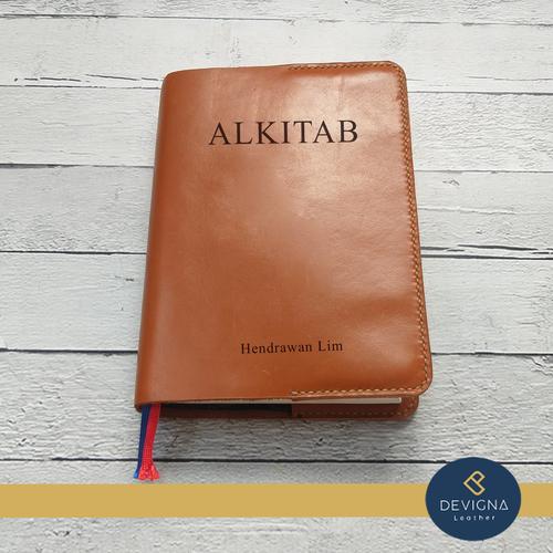 Jual Sampul Cover Alkitab kulit asli handmade jahit tangan laser nama ...