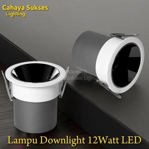 Jual Lampu Downlight/Spotlight COB 12Watt LED Frame Hitam - Jakarta Barat - Cahaya Sukses ...