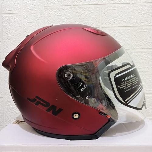 Jual JPN Galaxy Helm Motor Half Face Dewasa Standar SNI Marun Doff ...