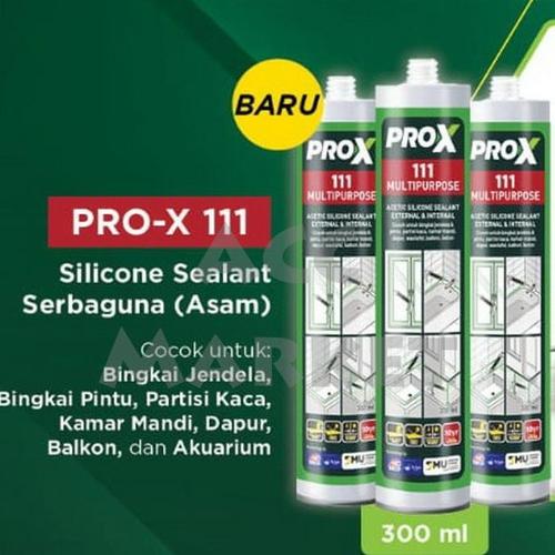 Jual Lem Sealant Silicone Kaca Pro-X 111 Silen Tabung - Putih - Kota ...