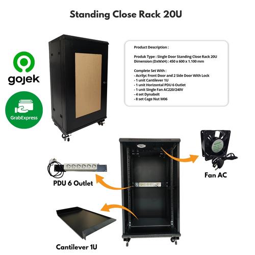 Jual Standing Close Rack 20U / Close Rack 20U / Rack Server 19 inch ...
