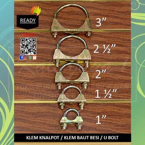 Jual Klem Knalpot / Klem Baut Besi / U Bolt / Exhaust Clamp / Klem ...