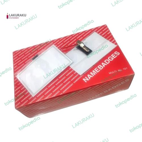Jual NAME TAG TEBAL MULTI 101 NAMEBADGES PAK ISI 50 PCS JEPIT BUAYA ...