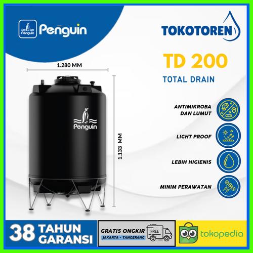 Jual TANGKI AIR PENGUIN TD 200 (2000L) + KAKI GARANSI RESMI 18TH ANTI ...