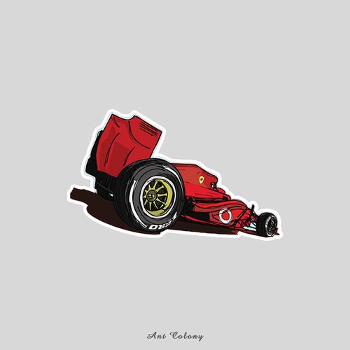 Jual Stiker Formula 1 F1 Sticker Vinyl Doff Laminasi | Ferrari F1 ...