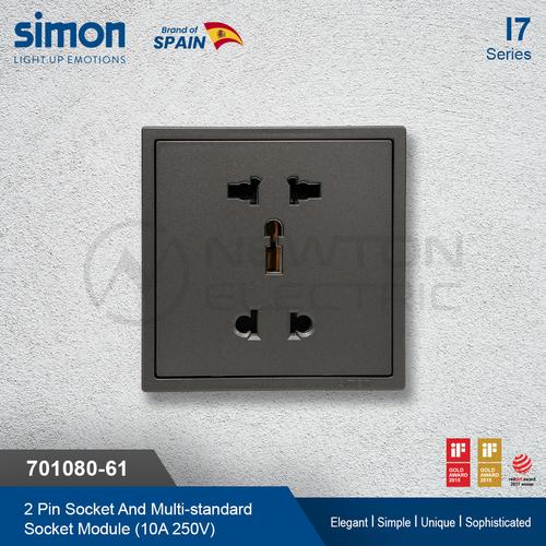 Jual Simon i7 Stop Kontak Multi Standard - Grey (Tanpa Frame) - Jakarta ...
