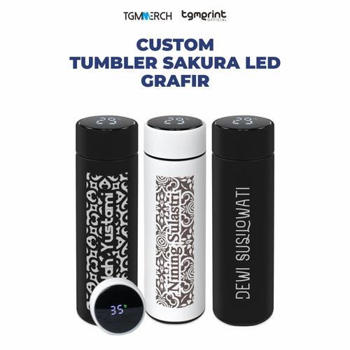 Promo Custom Tumbler Sakura LED termos Suhu 500ml | Grafir - polos ...