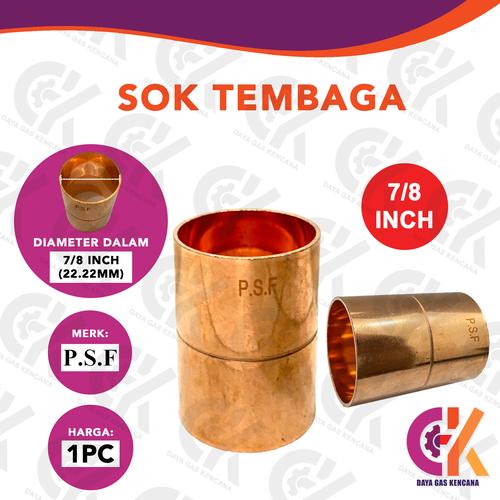 Jual Sok Tembaga Pipa PSF 7/8" inch inci // Copper Sock 22.22mm ...
