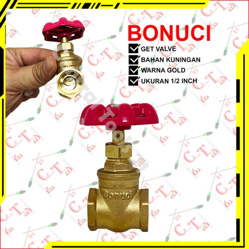 Jual Stop Kran Ball Valve Kuningan 1/2 Inch Bonuci Gate Valve Model ...