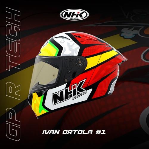 Jual NHK GPR TECH STREET IVAN ORTOLA #1 BLACK RED ORIGINAL | HELM FULL ...