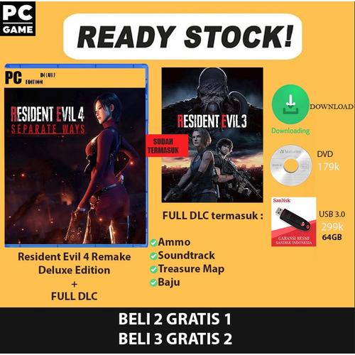 Promo Resident Evil 4 Remake / RE 4 + DLC Separate Ways PC ORIGINAL - dvd DL35GB - Kota Bekasi ...