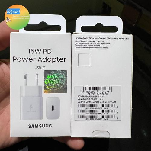 Jual ADAPTER CHARGER SAMSUNG 15W PD TYPE C - BATOK CAS SM A13 4G A23 4G ...