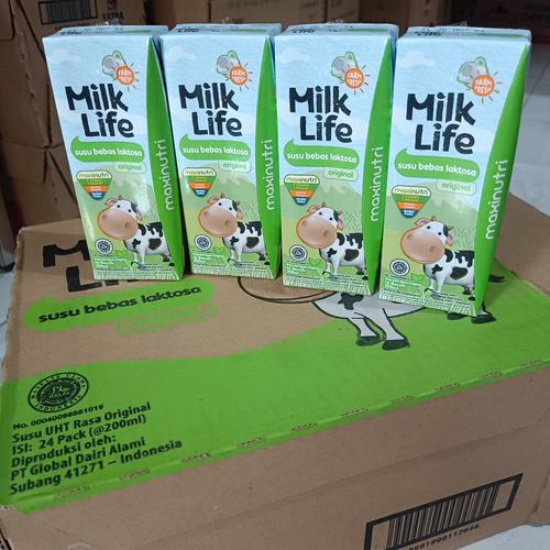 Jual milklife susu segar UHT lactose free bebas laktosa original 200ml ...