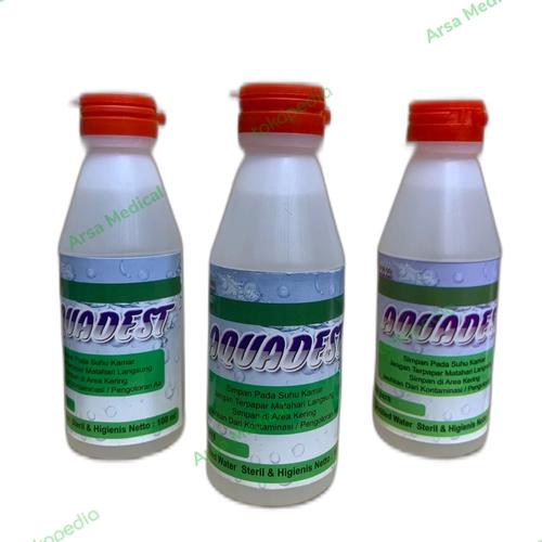 Jual Aquadest 100 ml PMR Aquabides steril/ Aquades 100ml P3K - Kota ...