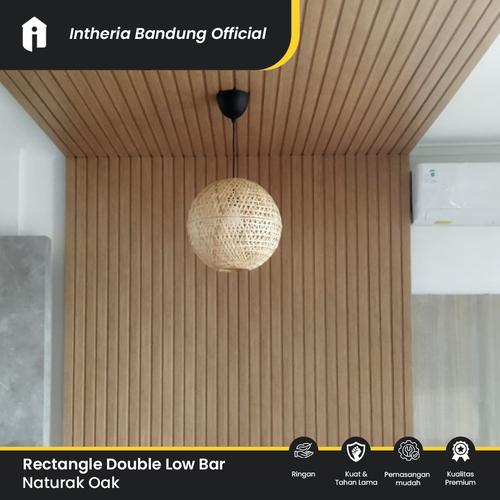 Jual Wall Panel BALIAN Tipe B - Rectangle Double Low Bar - Natural Oak ...