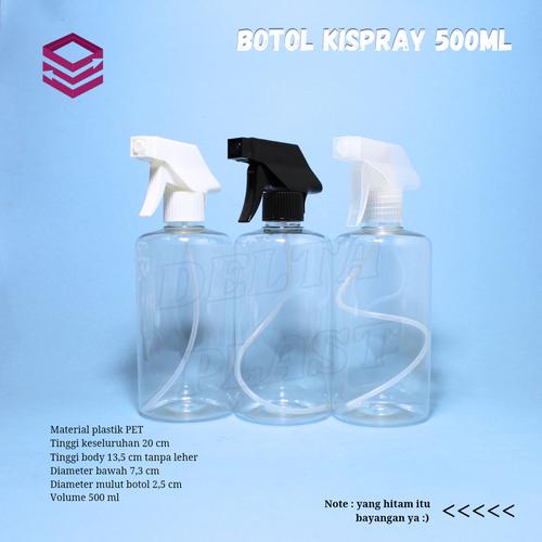 Jual Botol Spray 500 ML/ Botol Triger 500 ML Kispray Putih - FULL PUTIH ...
