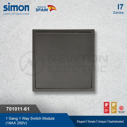 Jual Simon i7 Switch 1 Gang 1 Way / Saklar Engkel - Grey (Tanpa Frame ...