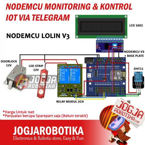 Jual NODEMCU MONITORING & KONTROL IOT VIA TELEGRAM - LOLIN V3 - Kab ...