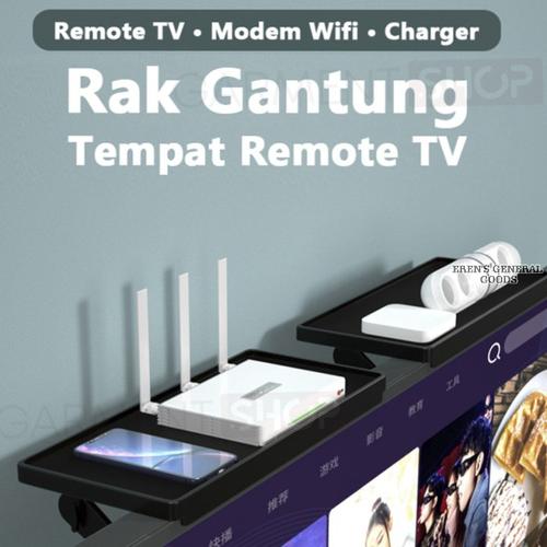 Promo TERMURAH! Rak Gantung Tempat Remote TV Modem Wifi Shelf Tempel ...