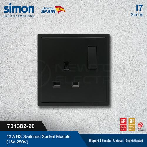 Jual Simon i7 Black Stop Kontak AC 13A British Socket - Hitam (Tanpa ...