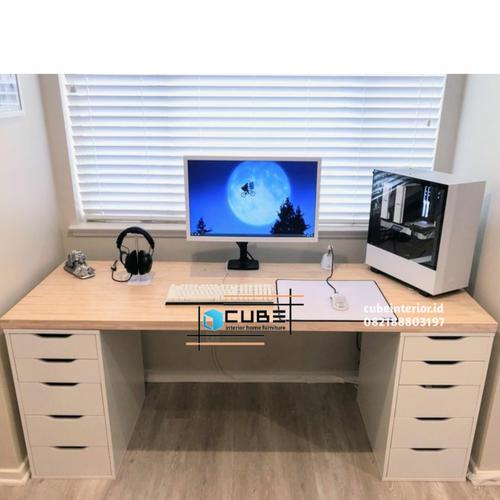 Jual Desk office Table Industrial Meja Kerja HPL - Panjang 180cm - Kab ...