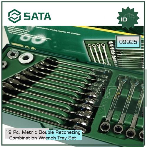 Jual Kunci Ring Pas 19 Pc Metrik Tray Set Sata 09925 D Rarchet Comb ...