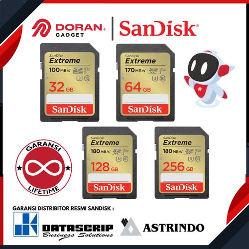Jual SD Card Sandisk Extreme SDHC SDXC 32GB 64GB 128GB 256GB up 180Mbps - 128GB 180MBPS ...