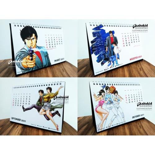 Jual Kalender Meja CITY HUNTER 2024 Calendar Duduk bisa Custom Desain ...