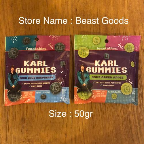 Jual MrBeast Feastables Karl Gummies - Mr Beast - Sour Blue Raspb, 50gr ...