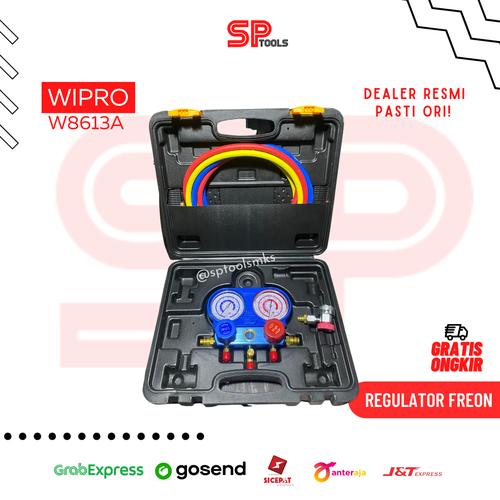 Jual REGULATOR ALAT UKUR TEKANAN MANIFOLD FREON SET R22 R12 R134A WIPRO ...