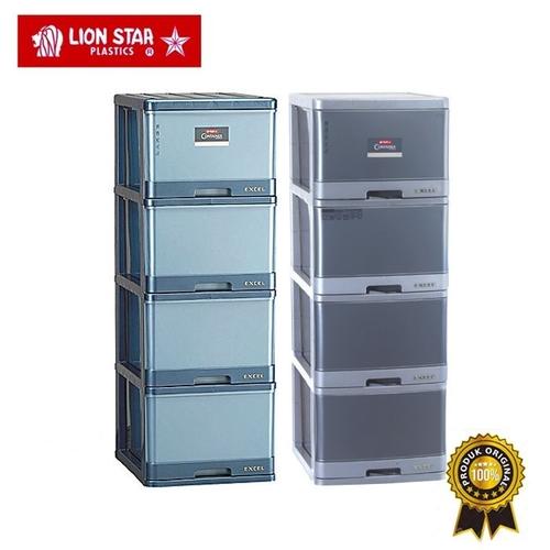 Jual Lemari Laci Susun 5 Plastik Lion Star XC-16 Excel Container M-5 ...
