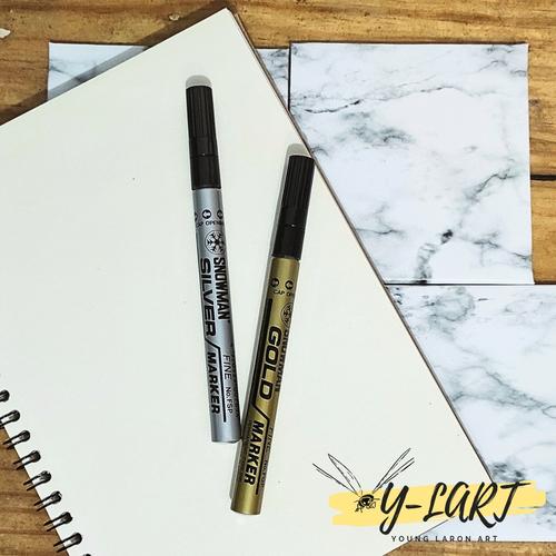 Jual Spidol Snowman Paint FINE Silver/Gold _ Spidol Permanen - Gold ...