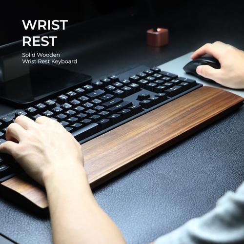Jual Keyboard - Wrist Rest Keyboard Wooden Arm Palm Rest Sandaran Kayu ...