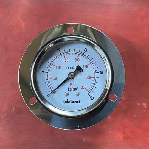 Jual Manometer Pressure Gauge Stainless Payung 600psi/ 40bar / 21/2 ...