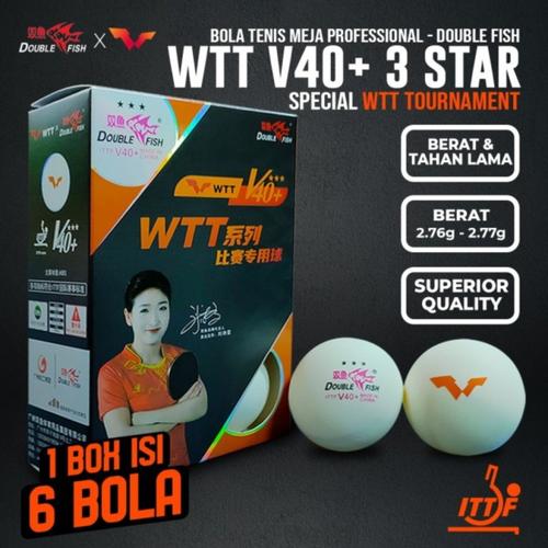 Jual Bola Pingpong Double Fish WTT V40+ 3 Star ITTF Tenis Meja 6pc Original - Kota Tangerang ...
