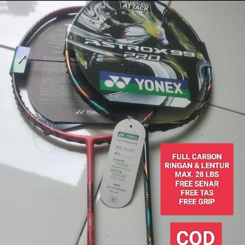 Jual Raket Badminton Karbon Impor 28 Lbs Gratis Tas Grip - Raket ...