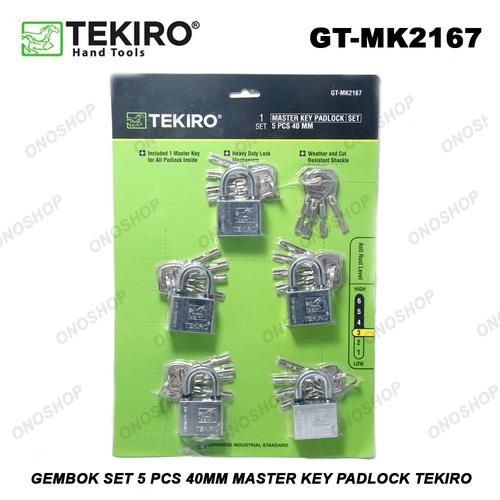 Jual Gembok Set 5 Pcs 40 mm Master Key Padlock Tekiro - Jakarta Barat ...