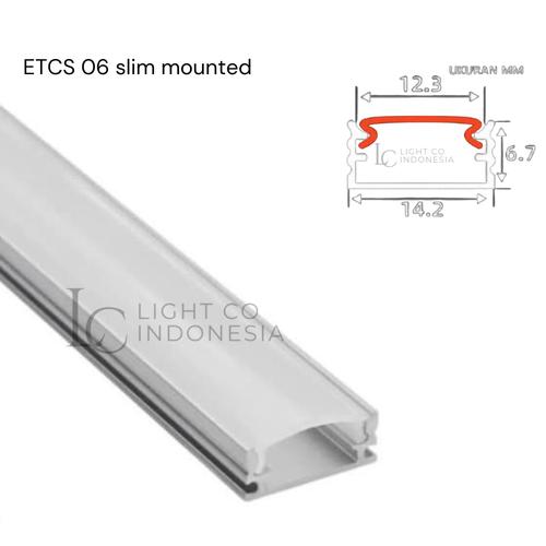 Jual Housing aluminium led strip / profil aluminium led strip - Silver ...