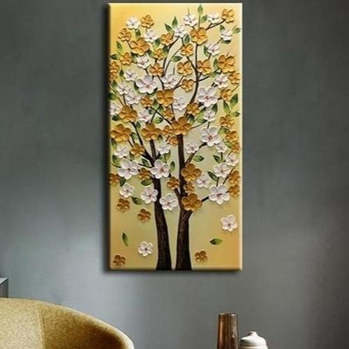 Jual lukisan bunga minimalis plus frame lukisan timbul lukisan dinding ...