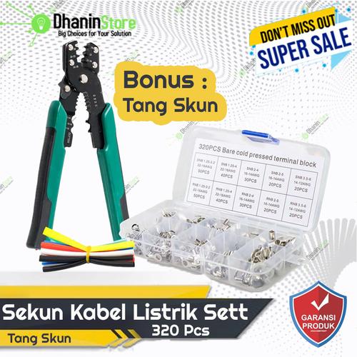 Promo Terminal Wire Crimp Skun Konektor Kabel Listrik With Plier 320 ...