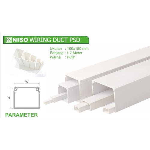 Jual NISO Kabel DUCT 100x150 1.7M Pelindung Ducting PVC Putih 10CM 15CM ...