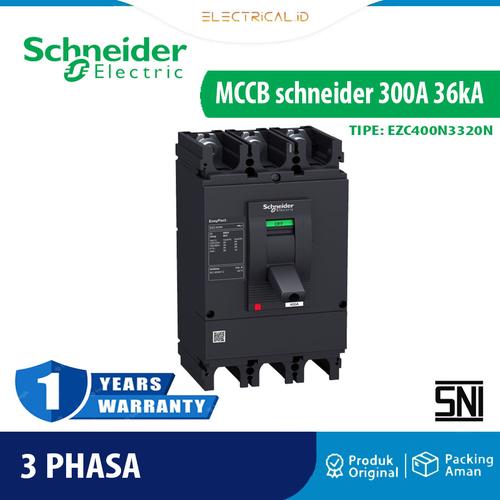 Jual MCCB schneider 300A 36kA 3P EZC400N3320N Original Bergaransi BNIB ...