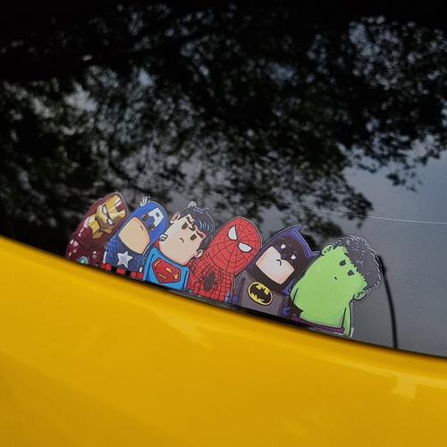 Jual Stiker mobil lucu superhero miring - Kab. Tangerang - Stickytoms ...
