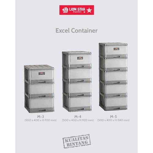Jual Lemari Plastik Laci Susun 3 Lion Star XC-2 Excel Container M-3 ...