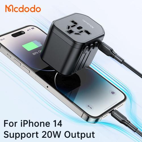 Jual MCDODO Travel Adaptor Charger PD Power Delivery Type-C Fast ...
